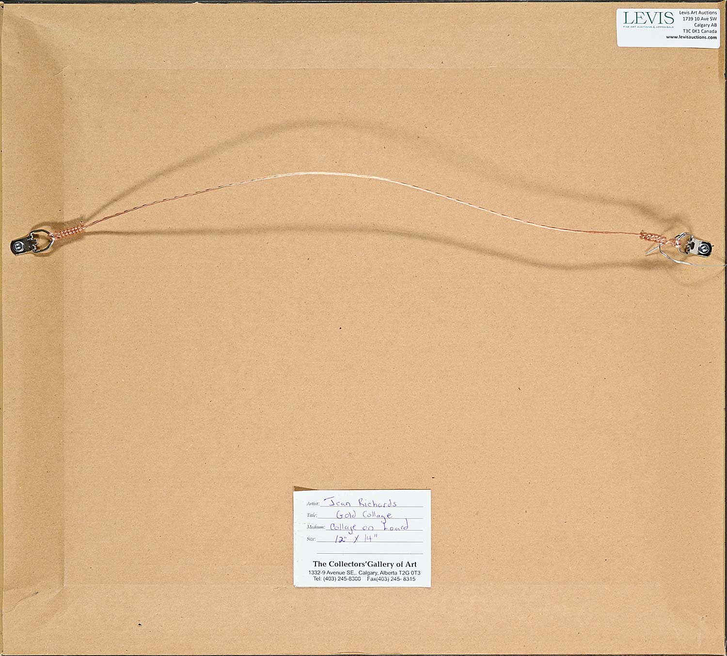 Lot #1266 ~ Edith Jean Richards - Gold Collage - Levis Auctions