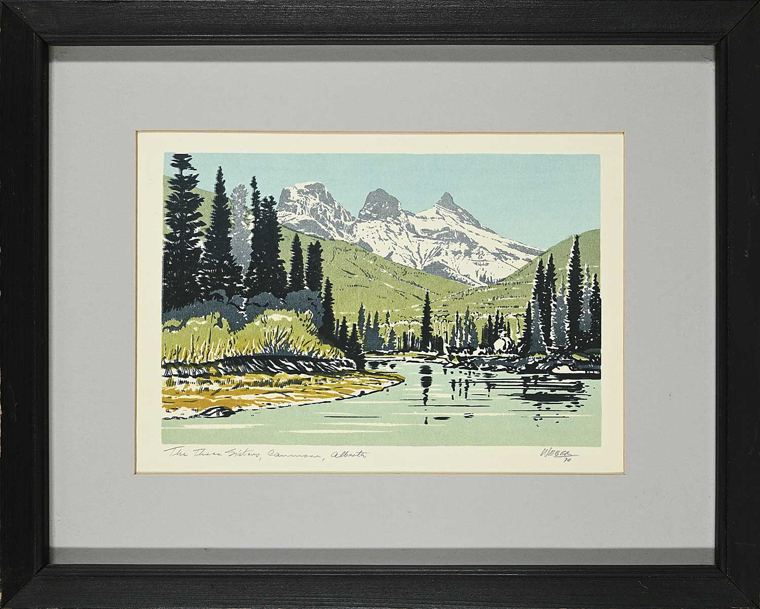 Lot #2401 ~ George Weber - The Three Sisters, Canmore, Alberta - Levis ...